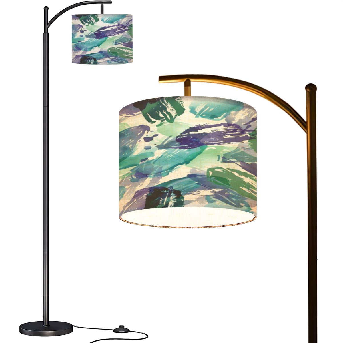 Arc Floor Lamps Seamless pattern abstract branches silhouettes Brush ...