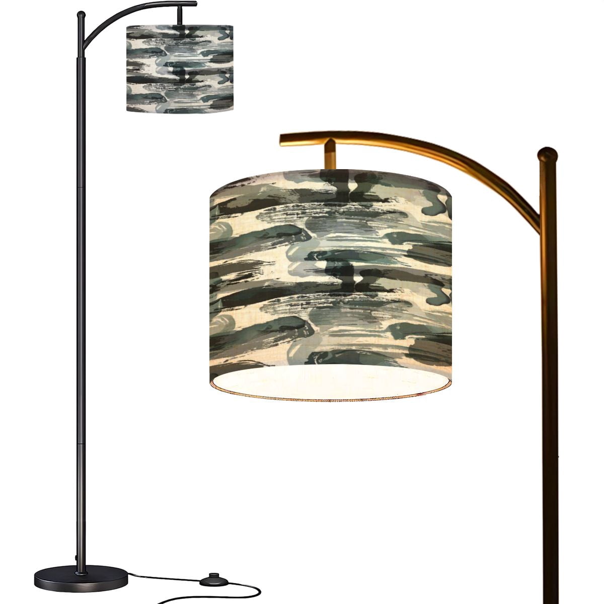 Arc Floor Lamps Seamless pattern colorful brush strokes white Abstract ...