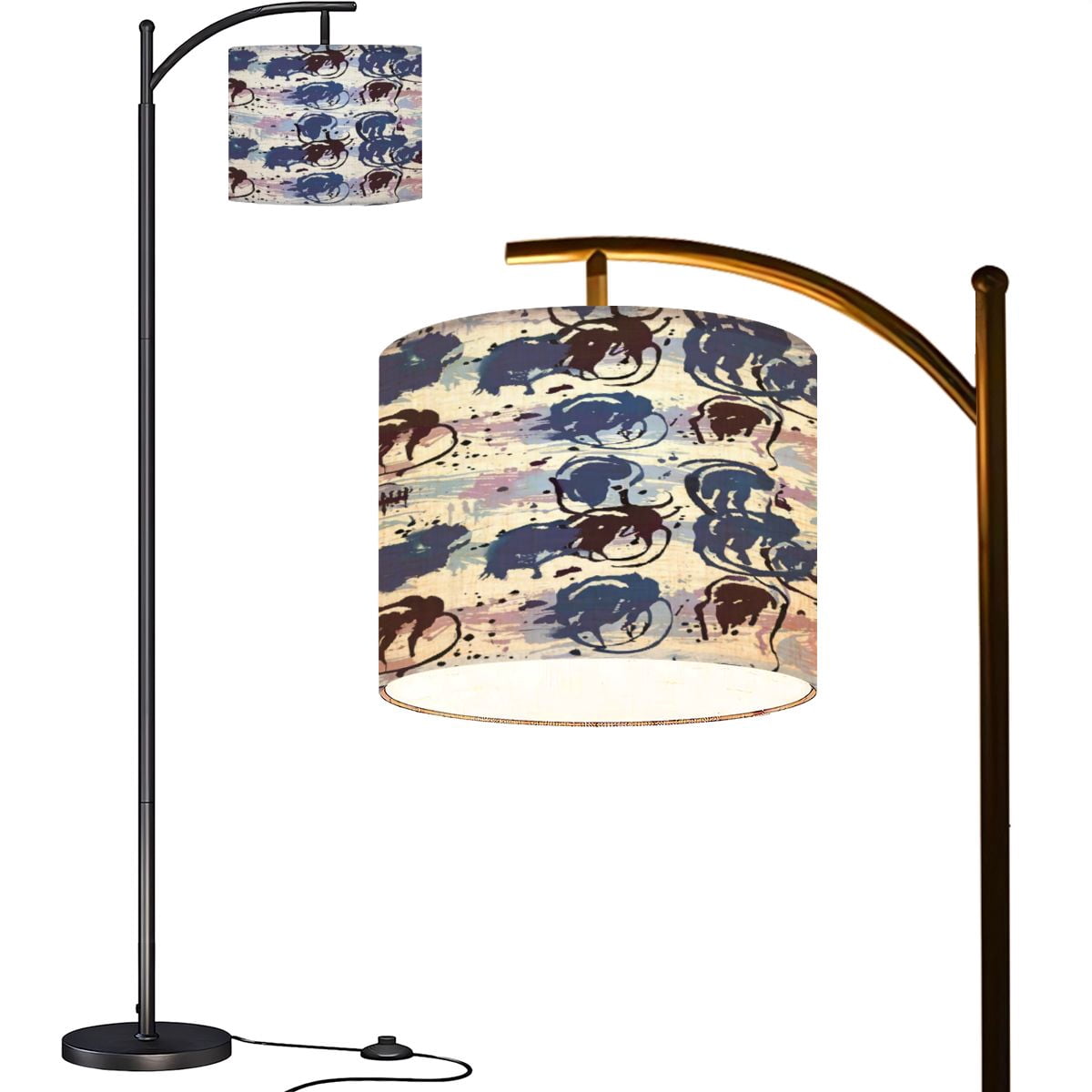Arc Floor Lamps Seamless pattern colorful brush strokes white Grunge ...