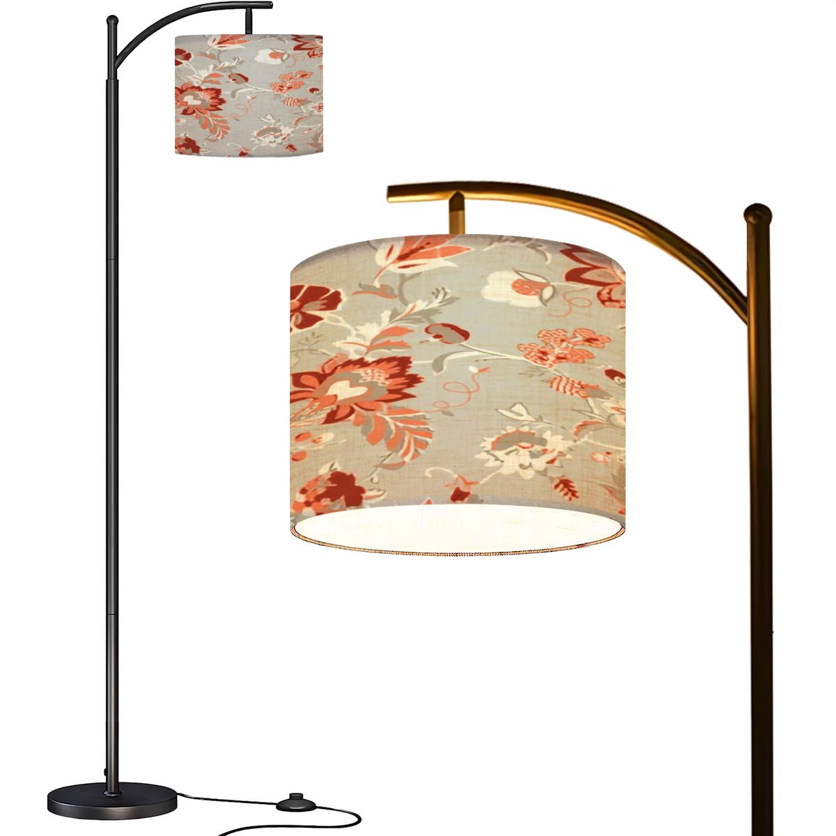 Arc Floor Lamps Seamless pattern fantasy flowers natural floral ...