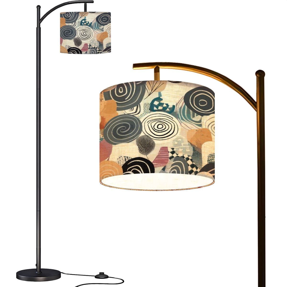 Arc Floor Lamps Seamless pattern hand drawn decorative elements ...