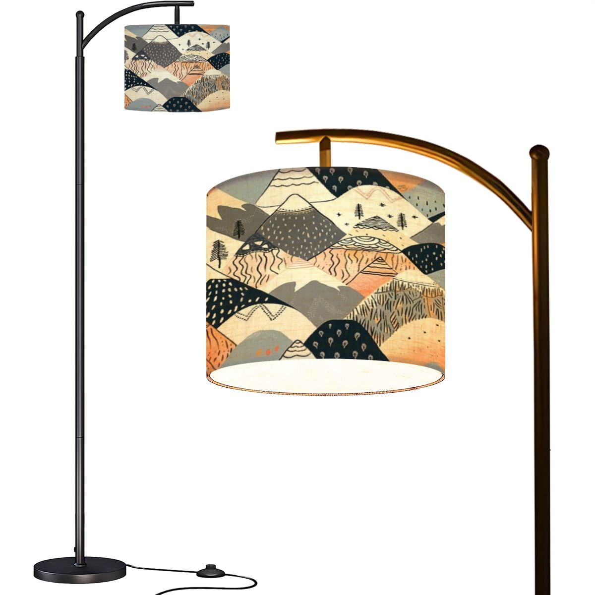 Arc Floor Lamps Seamless pattern mountains scandinavian style ...