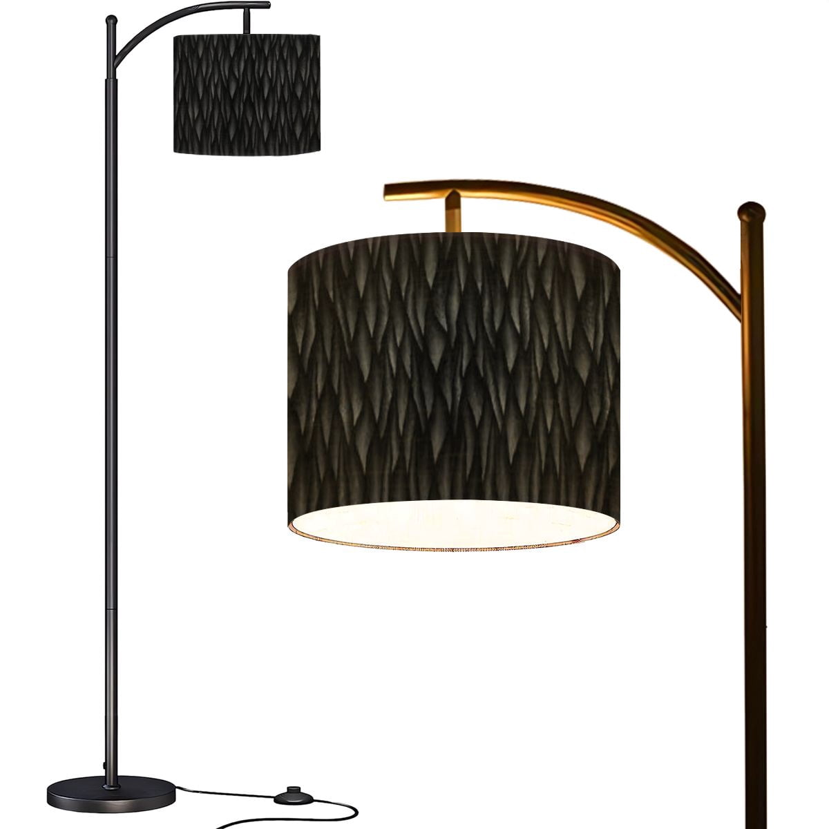 Arc Floor Lamps Seamless texture skin black color long texture 3d ...