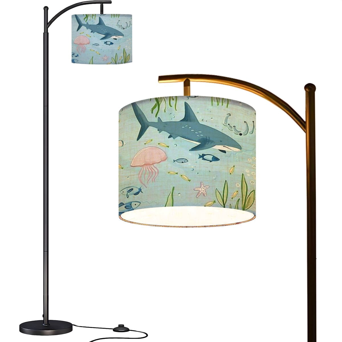 Arc Floor Lamps Seamless underwater world light blue marine cute Modern ...