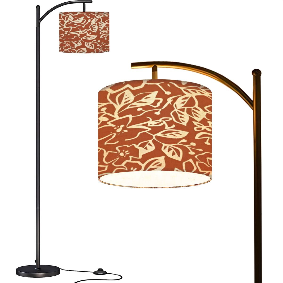 Arc Floor Lamps Simple nature floral Seamless pattern hand drawn meadow ...