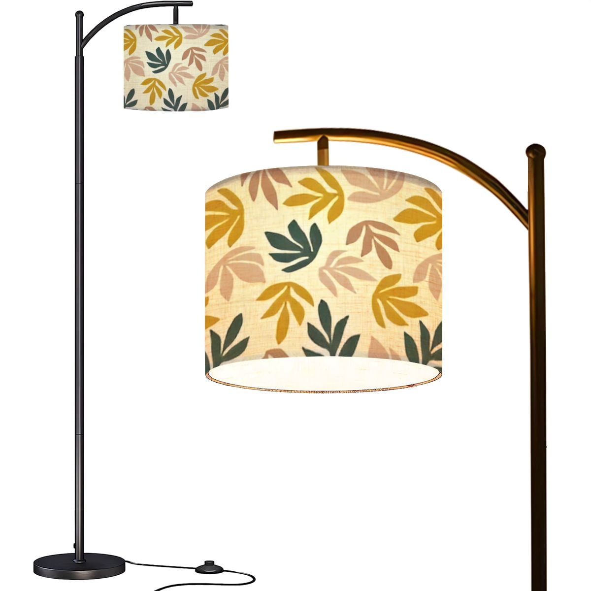 Arc Floor Lamps Simple seamless pattern abstract leaves Modern for ...