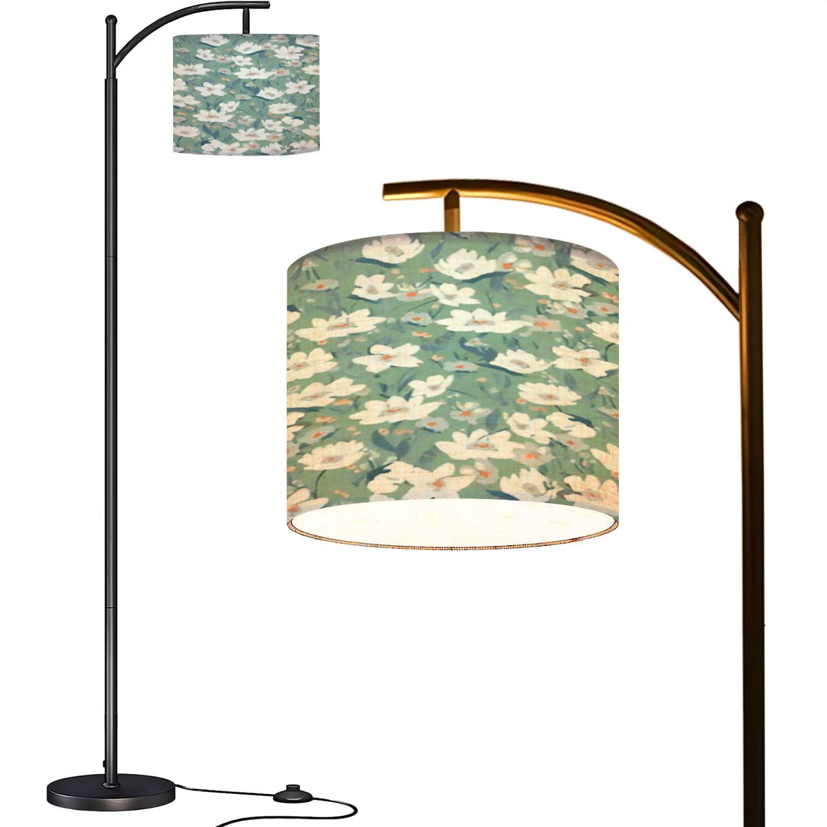 Arc Floor Lamps Simple seamless pattern hand drawn gouache flowers ...