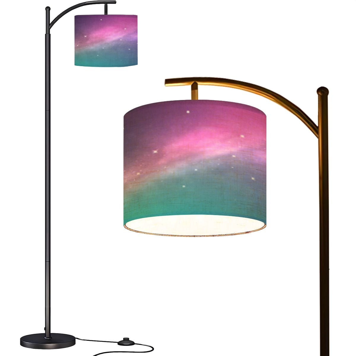 Arc Floor Lamps Space Realistic nebula stars Abstract cosmic backdrop ...