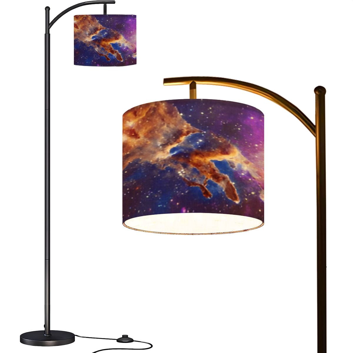 Arc Floor Lamps Star particle motion black starlight nebula galaxy ...