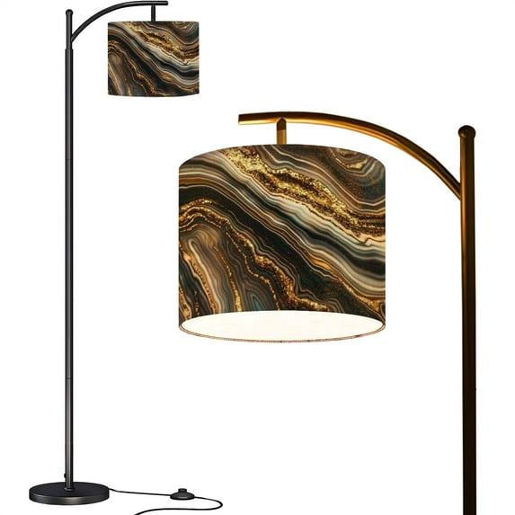 Arc Floor Lamps The Swirls marble ripples agate Natural pattern ...