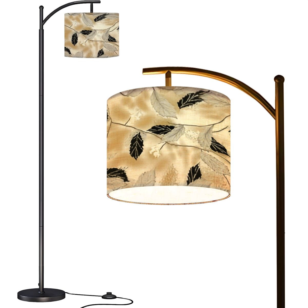 Arc Floor Lamps Textile ornamental ethnic baroque pattern traditional ...