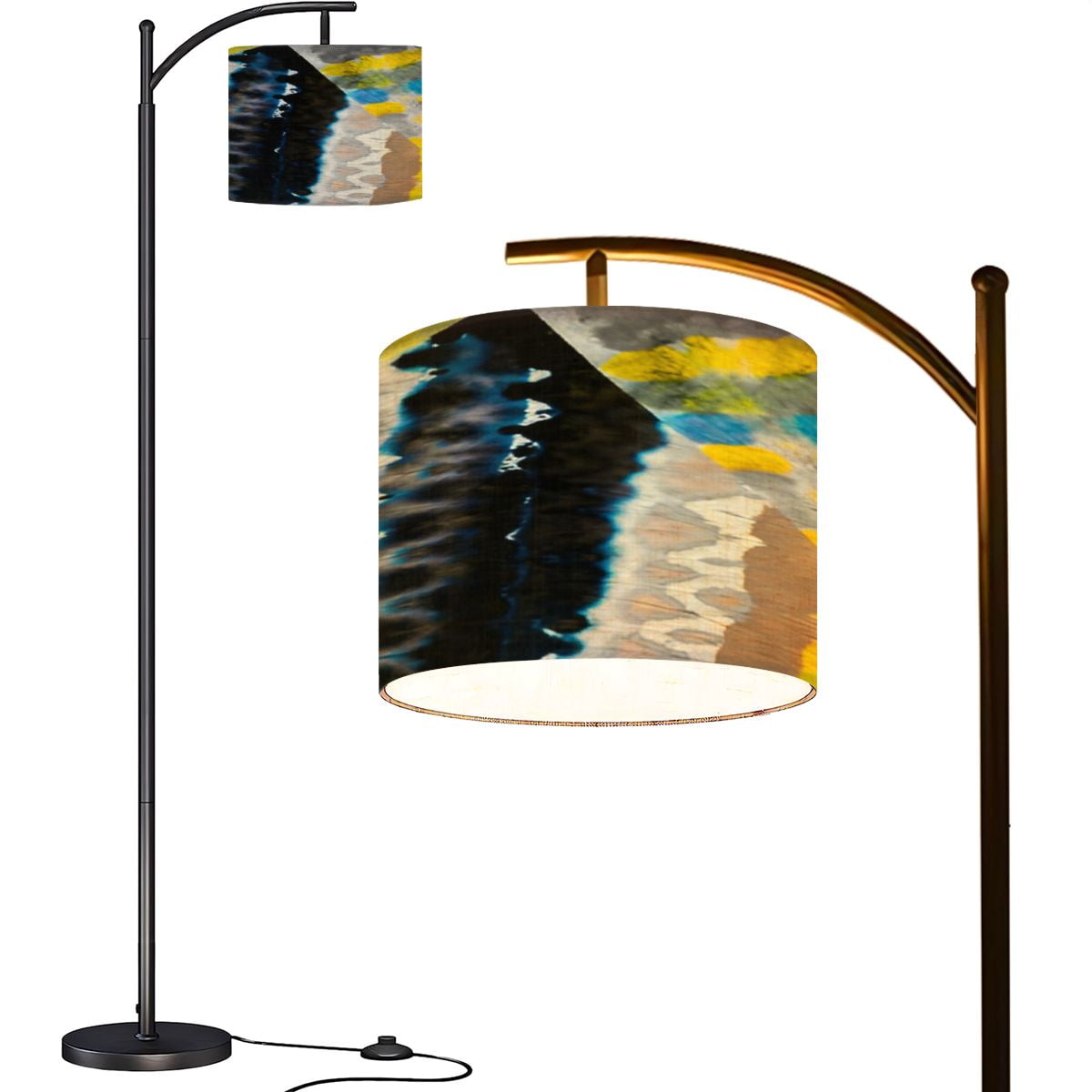 Arc Floor Lamps Textures Cyan Sketch Retro Background Old Hand Modern ...