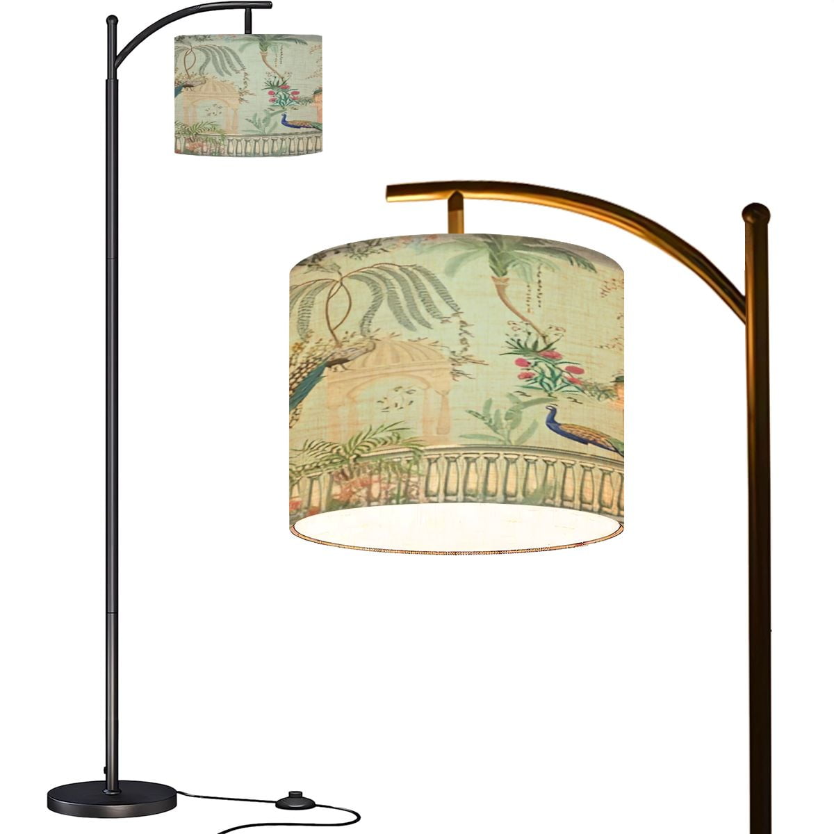 Arc Floor Lamps Traditional Mughal garden arch plant bird seamless ...