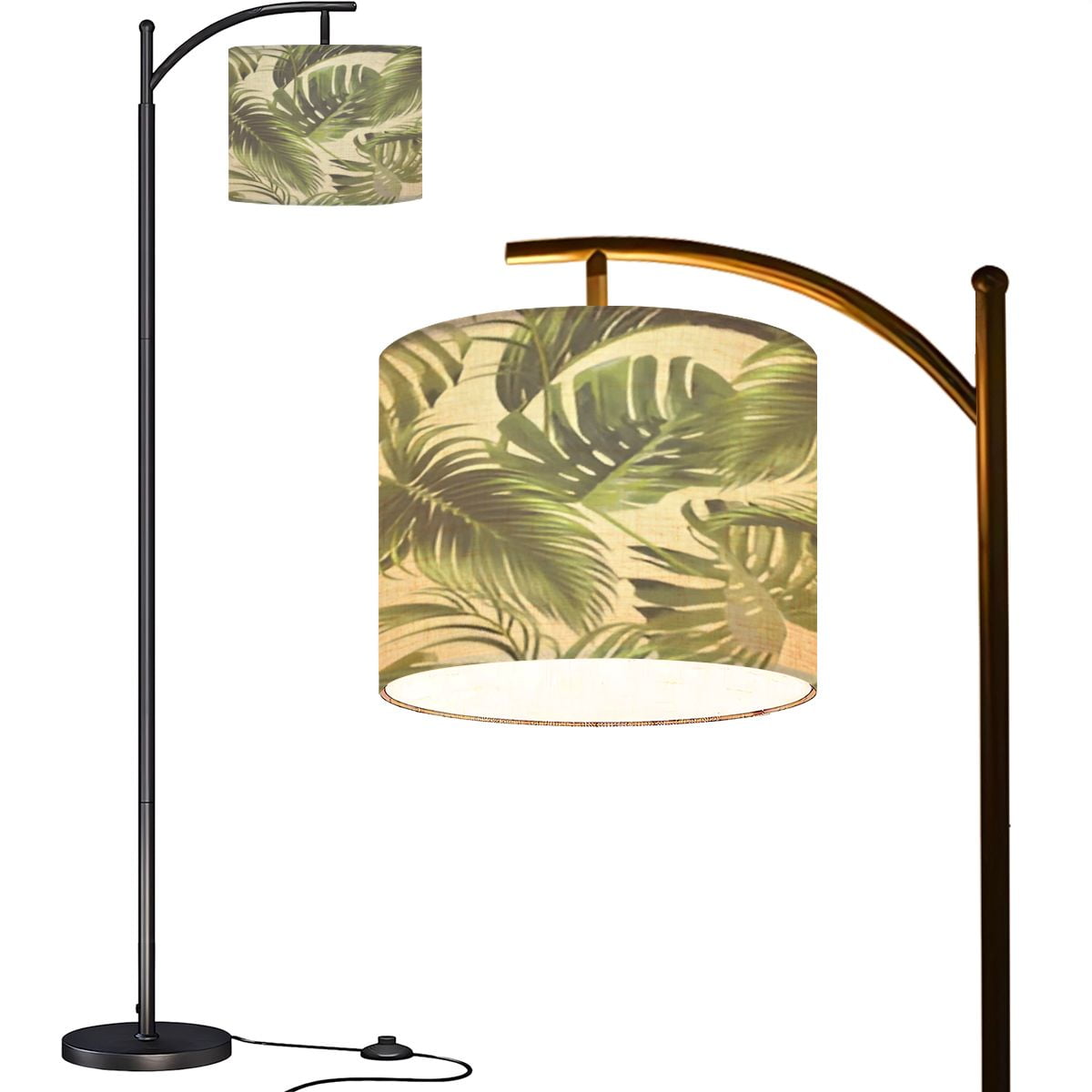Arc Floor Lamps Tropical palm leaves jungle leaf seamless floral ...