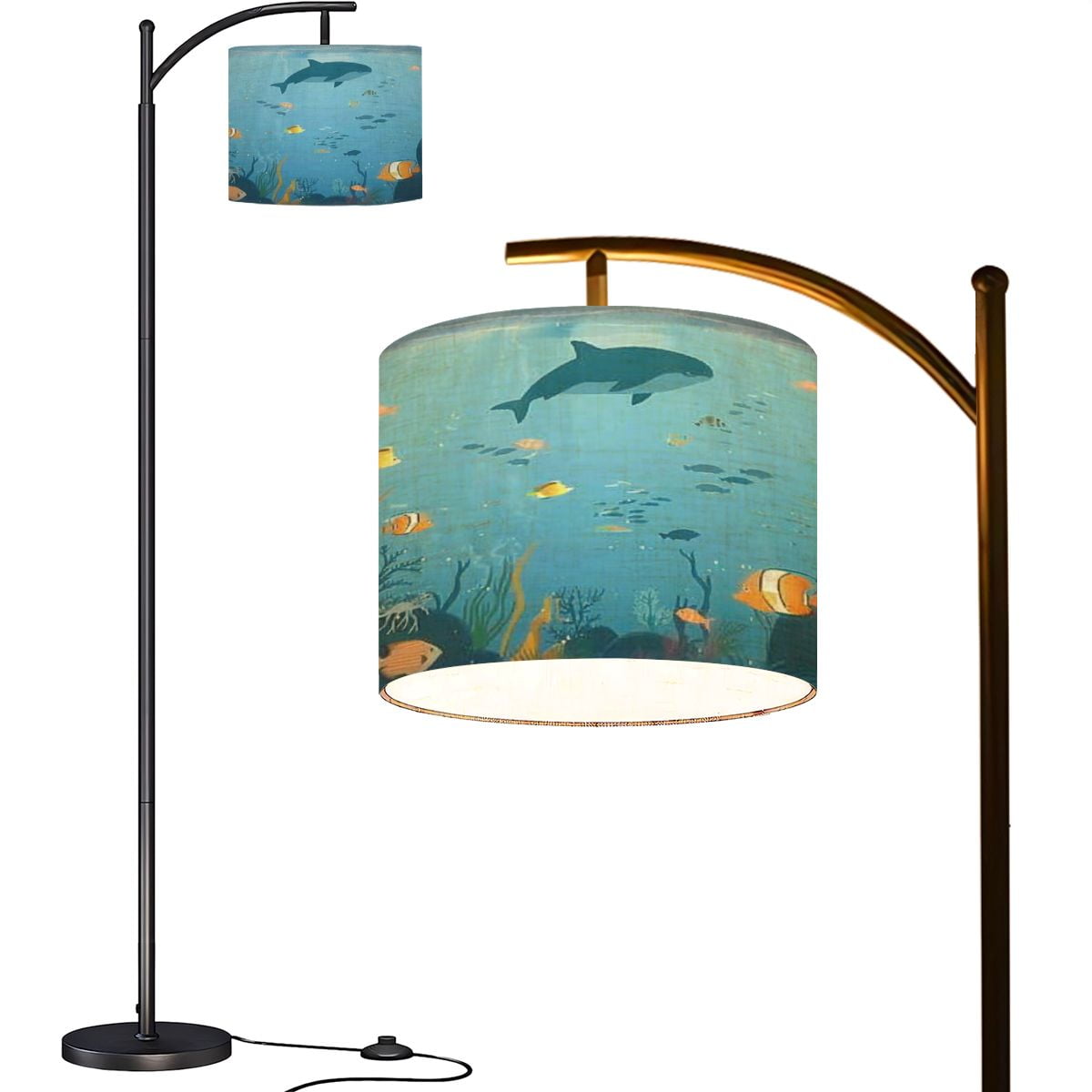 Arc Floor Lamps Underwater life Fish swim ocean The underwater Modern ...