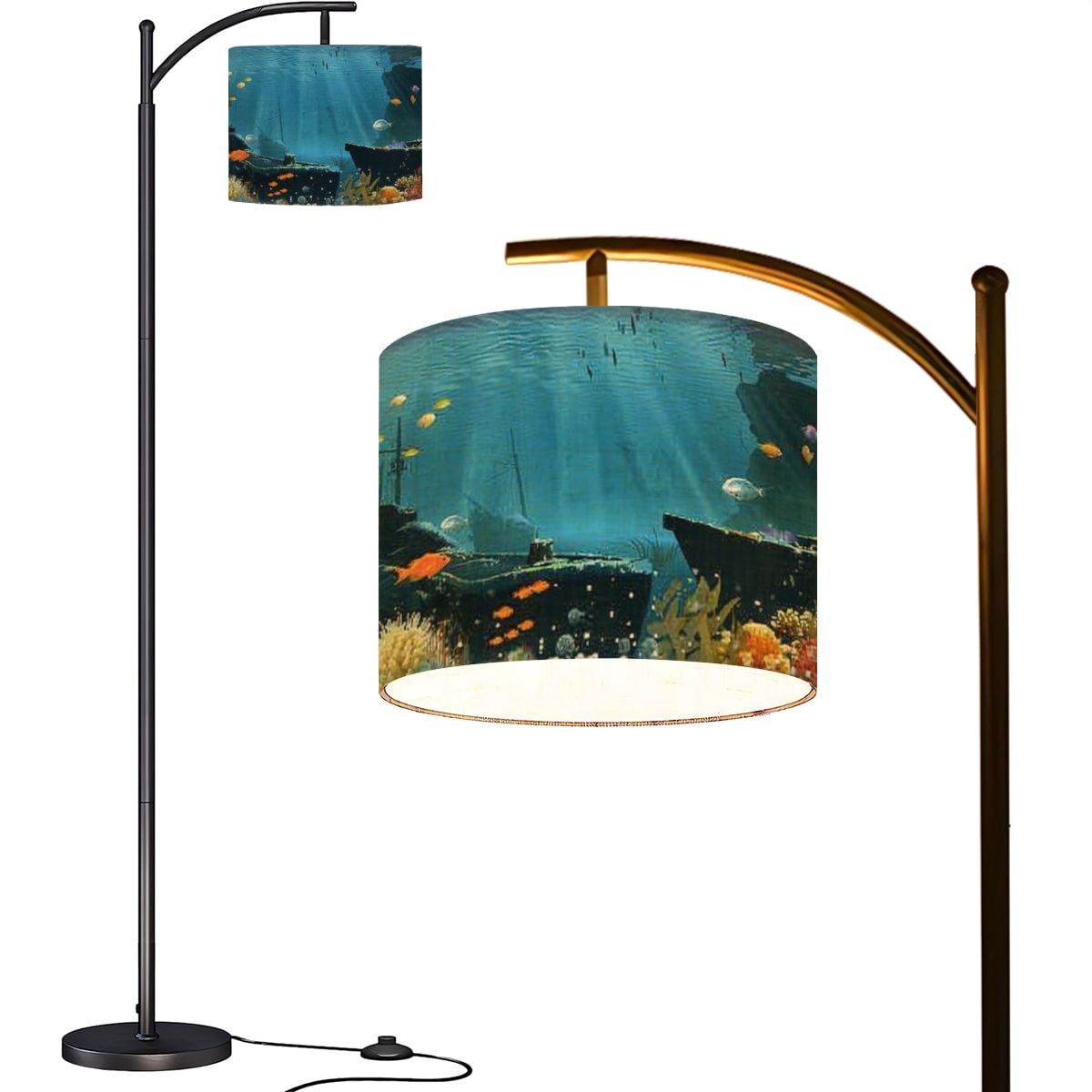 Arc Floor Lamps Underwater world Marine Life Landscape Coral reefs old ...