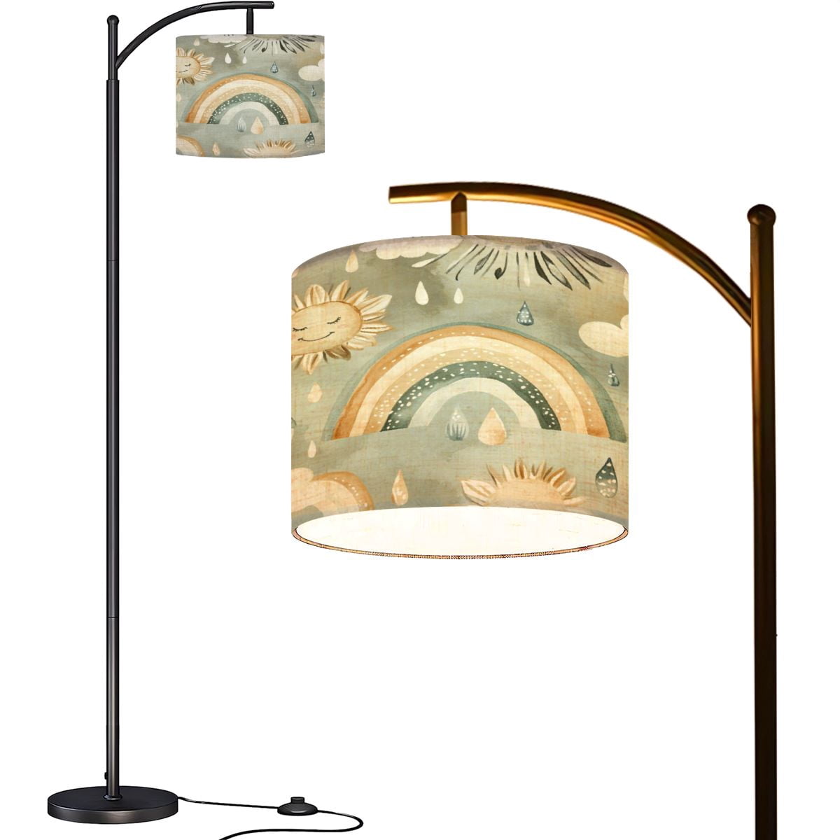 Arc Floor Lamps Uplifting Boho Rainbow Cute Pastel Earthy Colors Modern ...