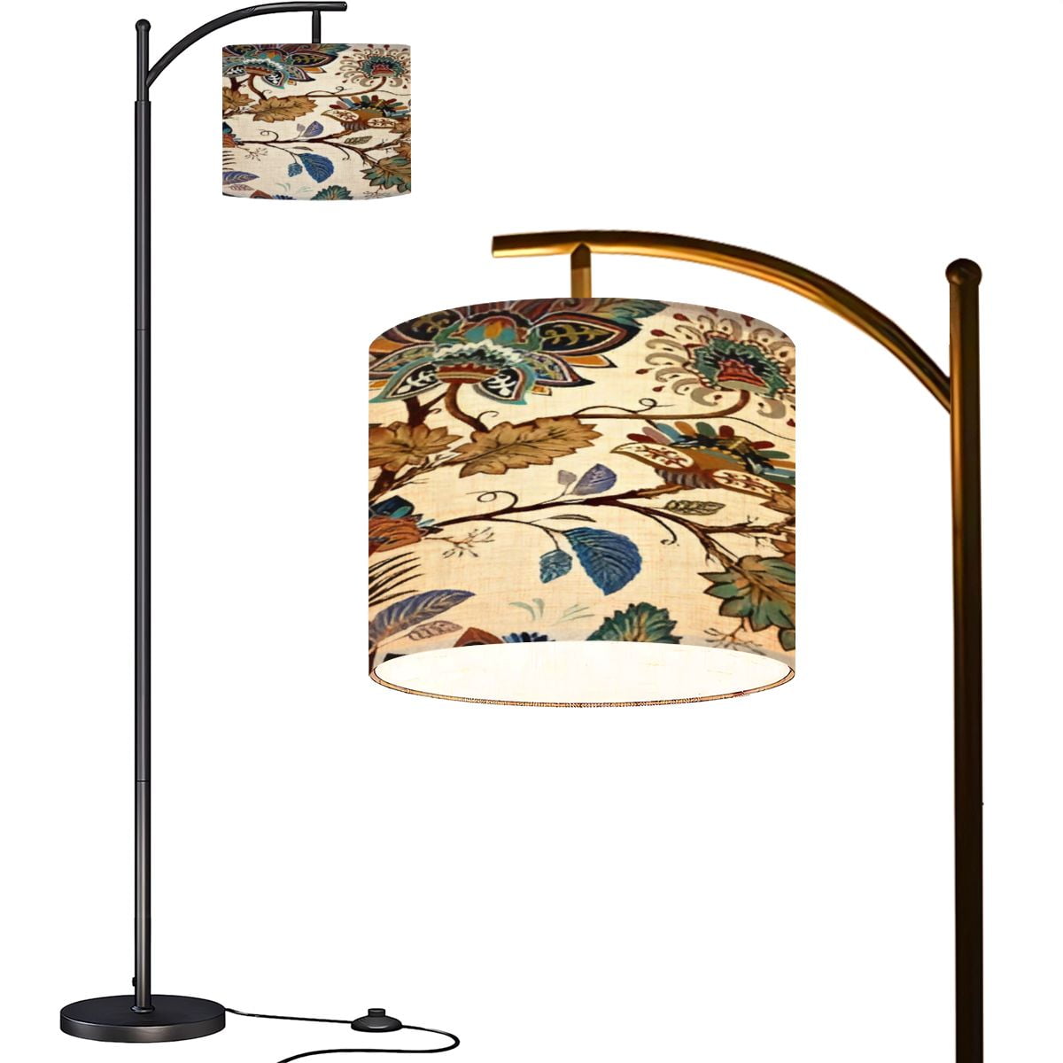 Arc Floor Lamps Vintage seamless pattern Flowers provence style ...