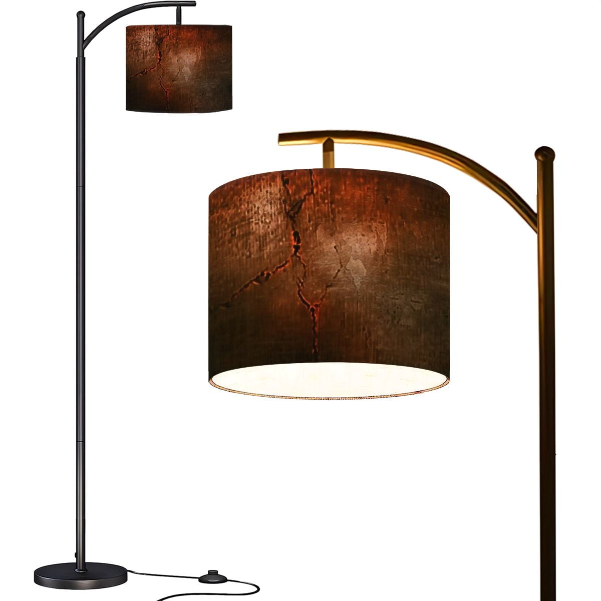 Arc Floor Lamps Wall dark scary Dark cement for Horrible wall full ...