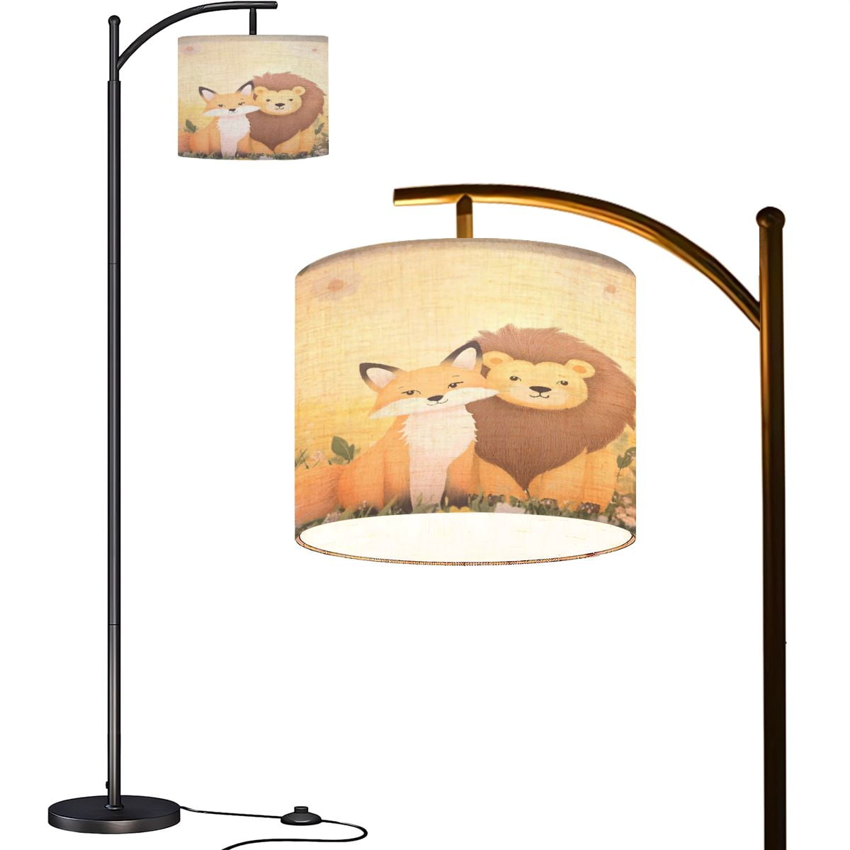 Arc Floor Lamps Whimsical Alphabet Art Playful Lion Modern LED ...
