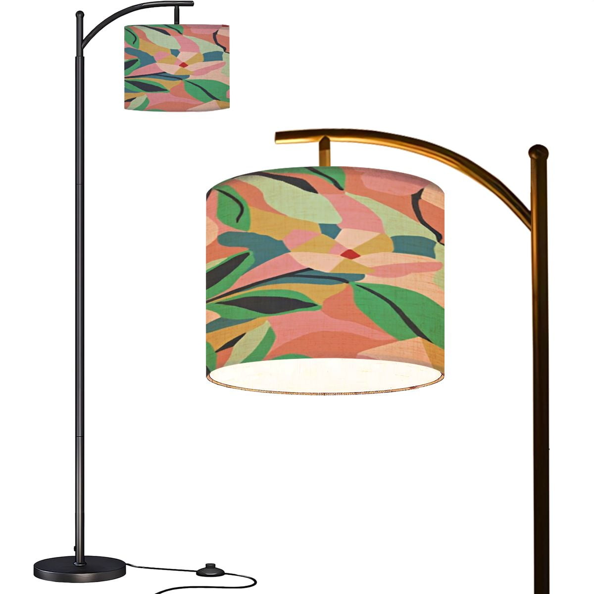 Arc Floor Lamps abstract layers flower seamless repeat pattern Modern ...