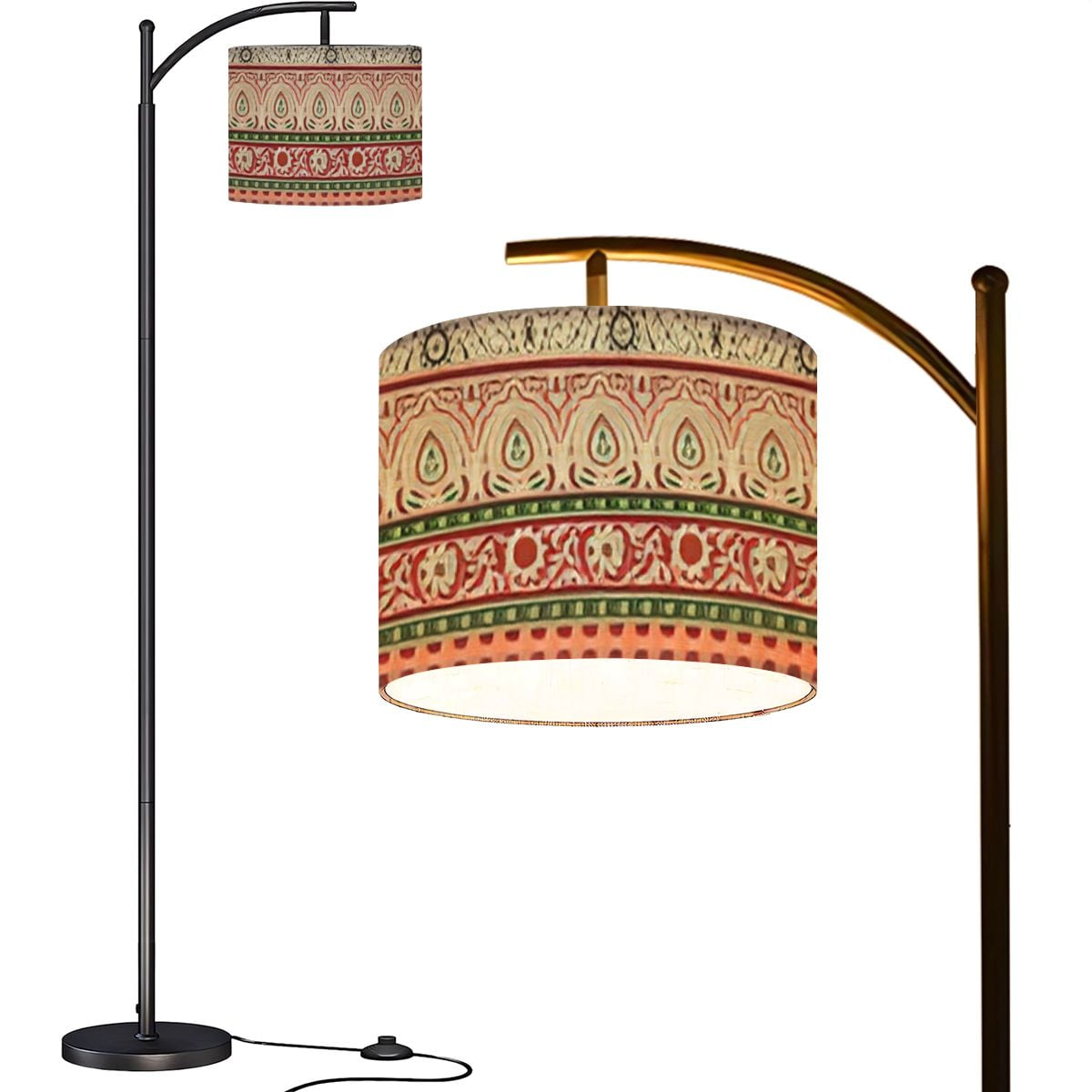 Arc Floor Lamps border vintage paisleys motifs traditional paisley ...