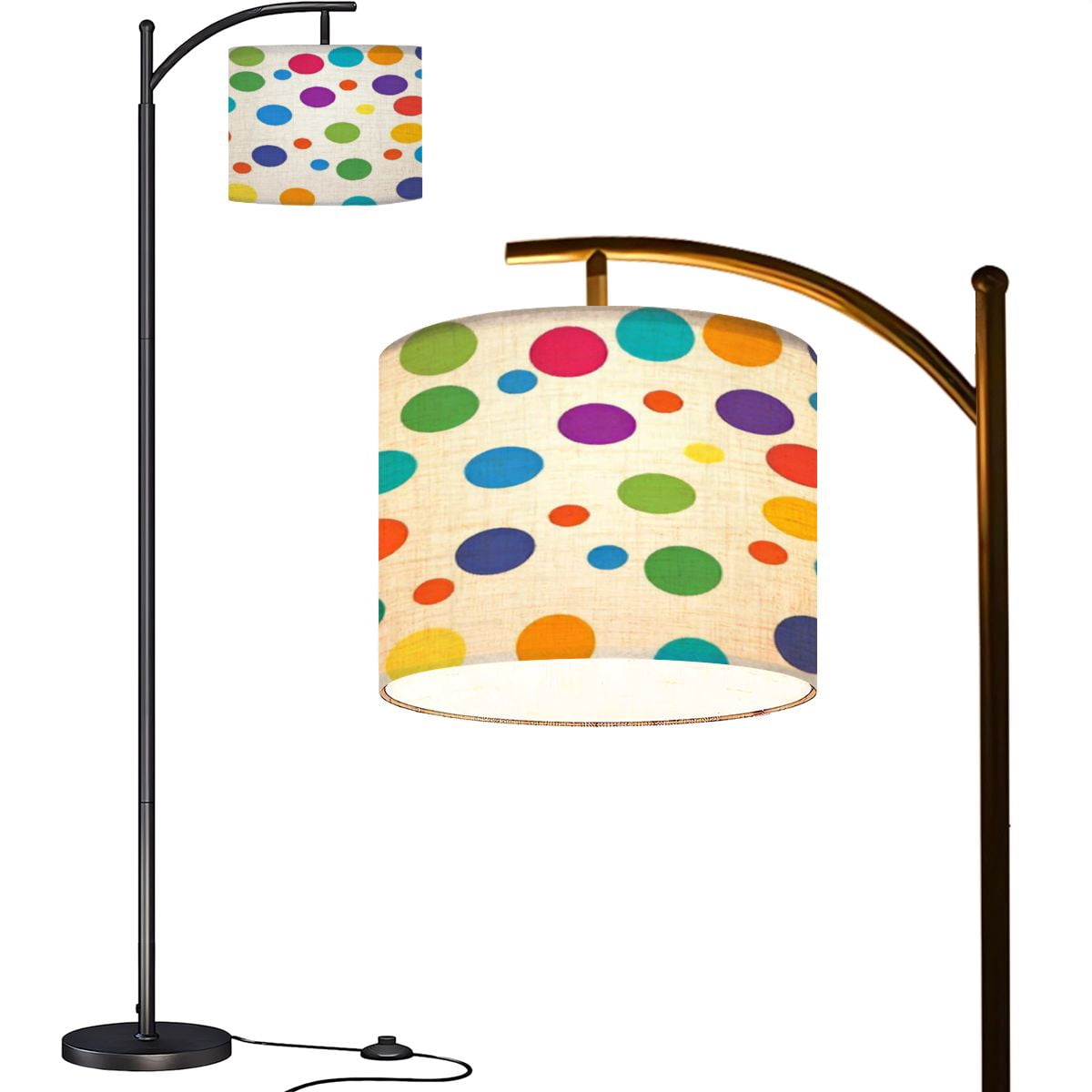 Arc Floor Lamps colorful circle abstract Modern LED Adjustable ...