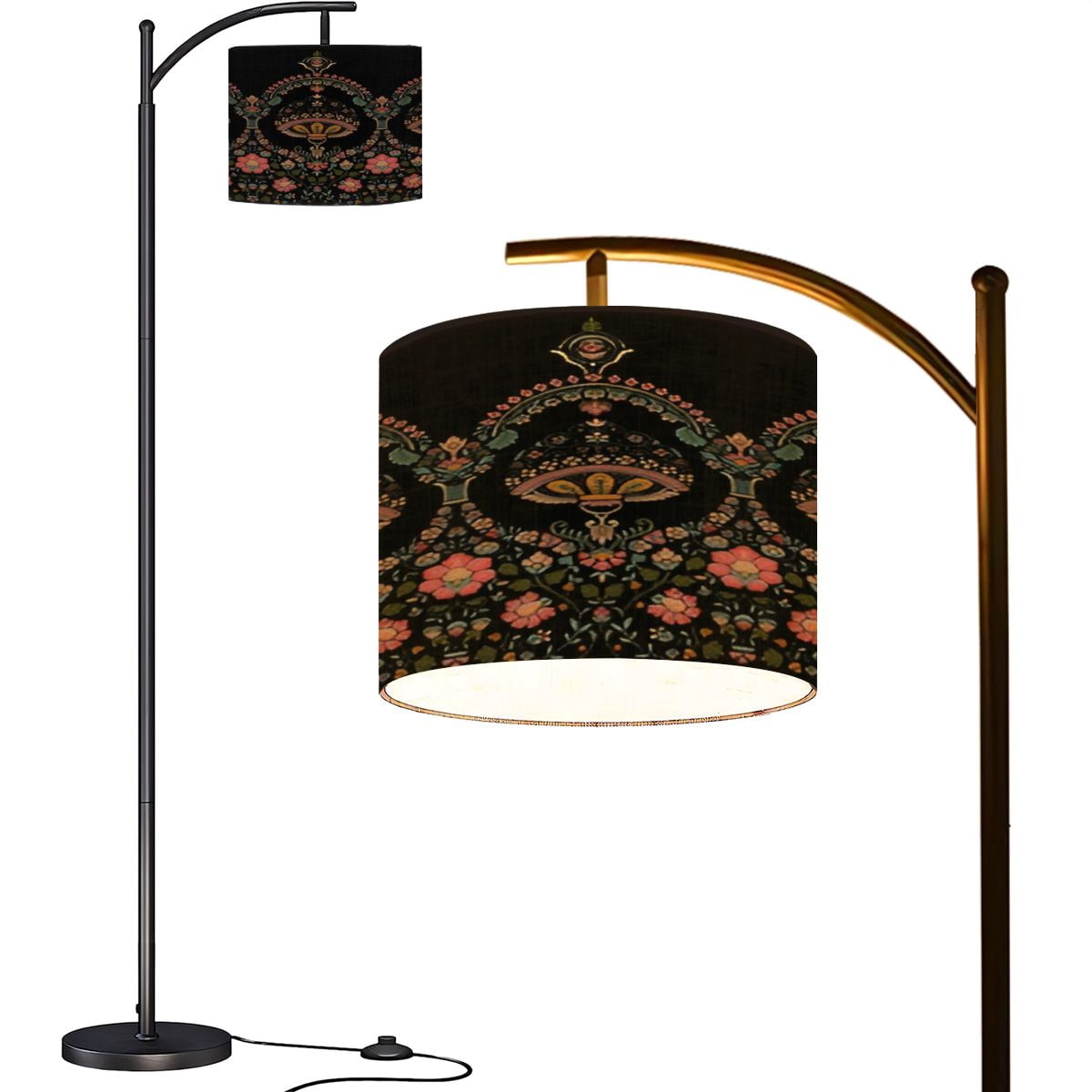Arc Floor Lamps floral border art mughal floral art motifs border ...