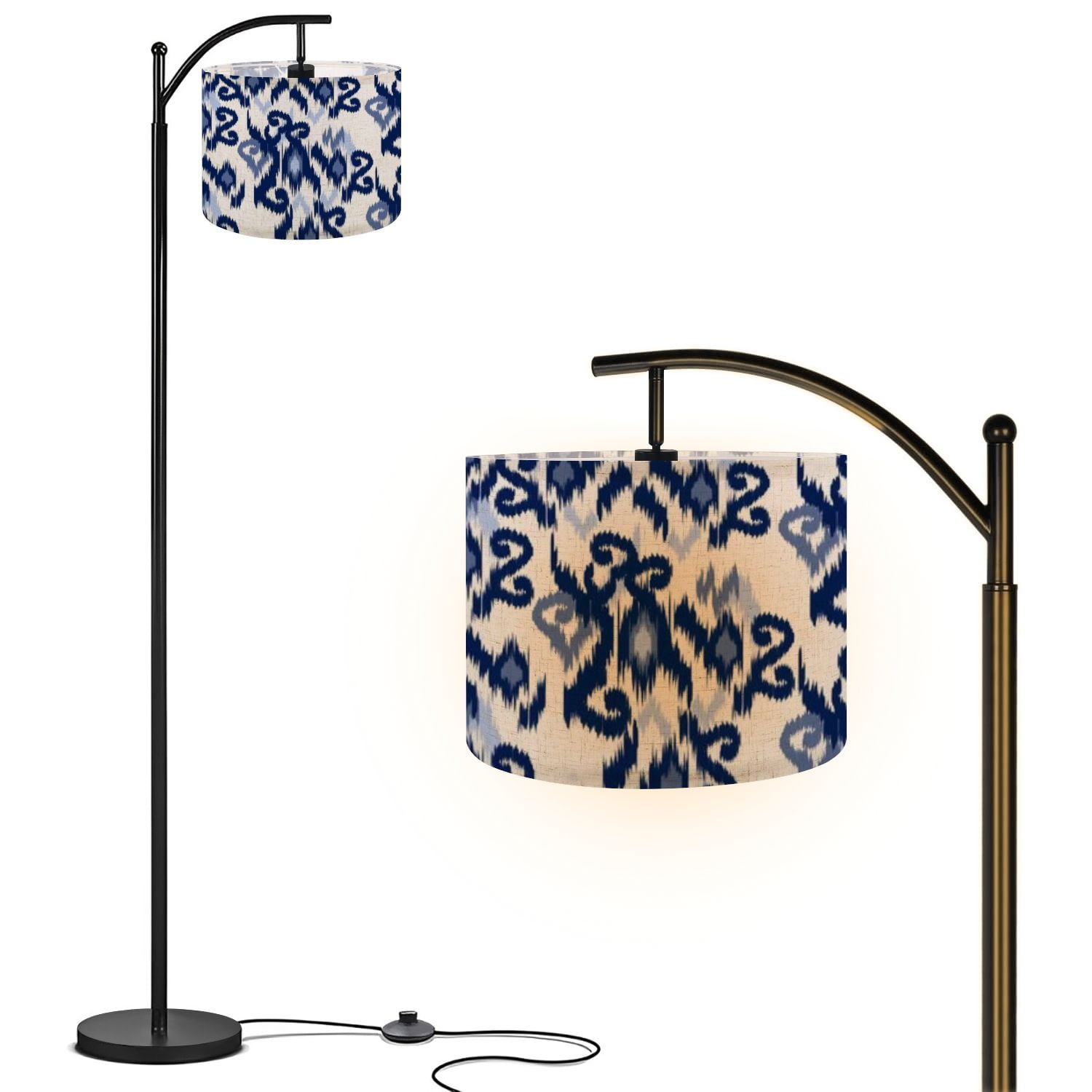 Arc Floor Lamps geometric ethnic vintage texture art textile pattern ...