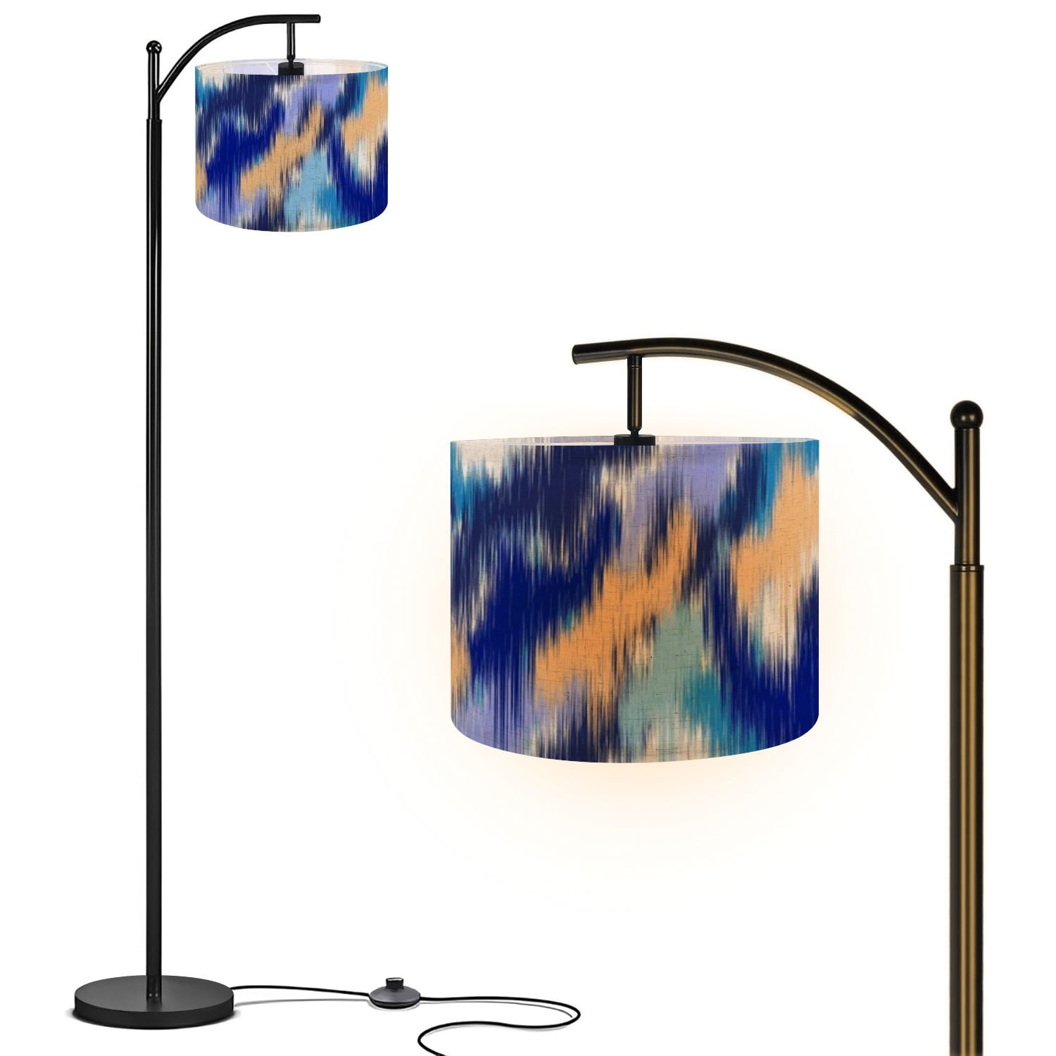 Arc Floor Lamps geometric ethnic vintage texture art textile pattern ...