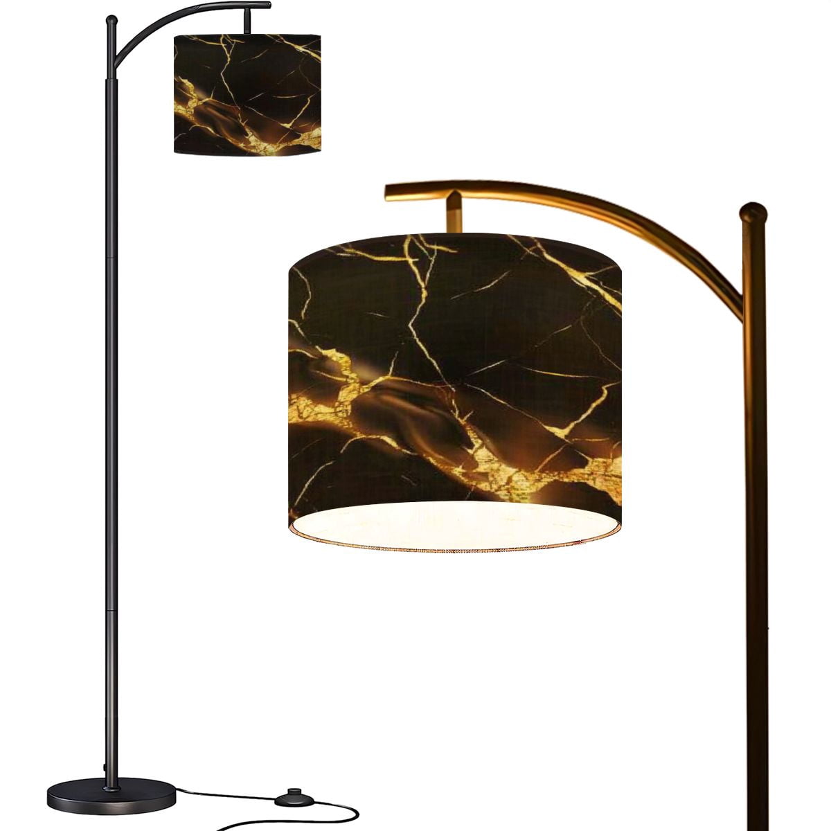 Arc Floor Lamps golden texture height resolution Modern LED Adjustable ...