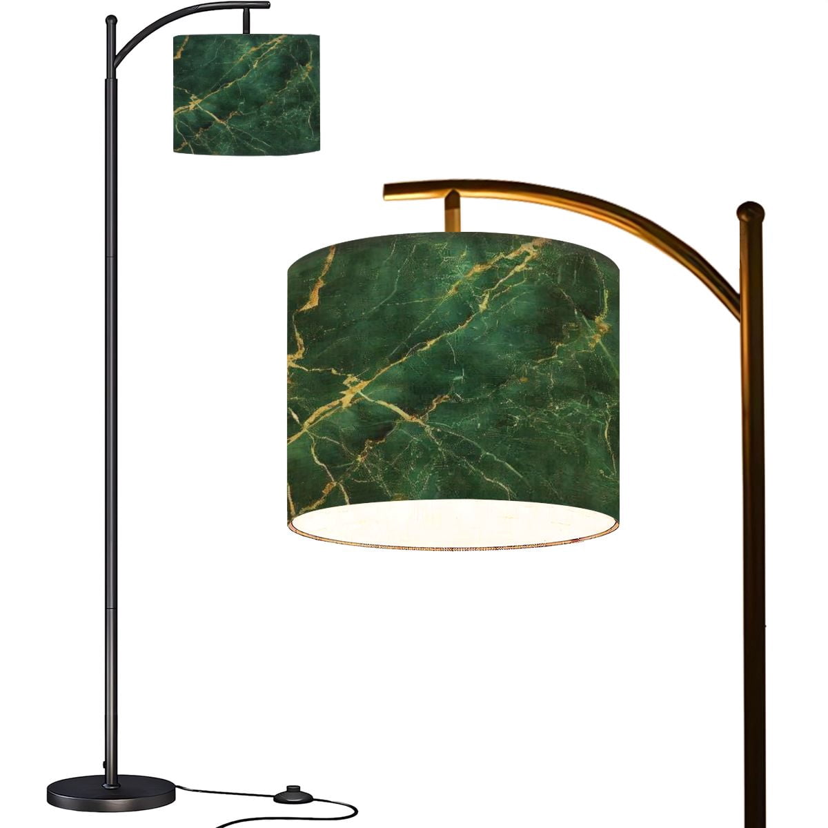 Arc Floor Lamps green marble golden veins green texture marble abstract ...