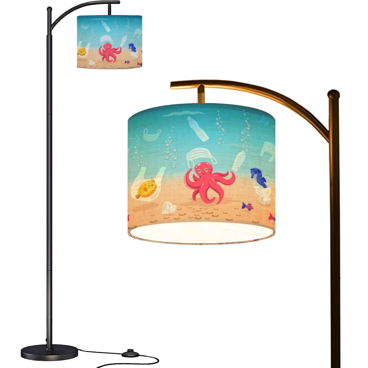 Arc Floor Lamps human activity production plastic objects affects life ...