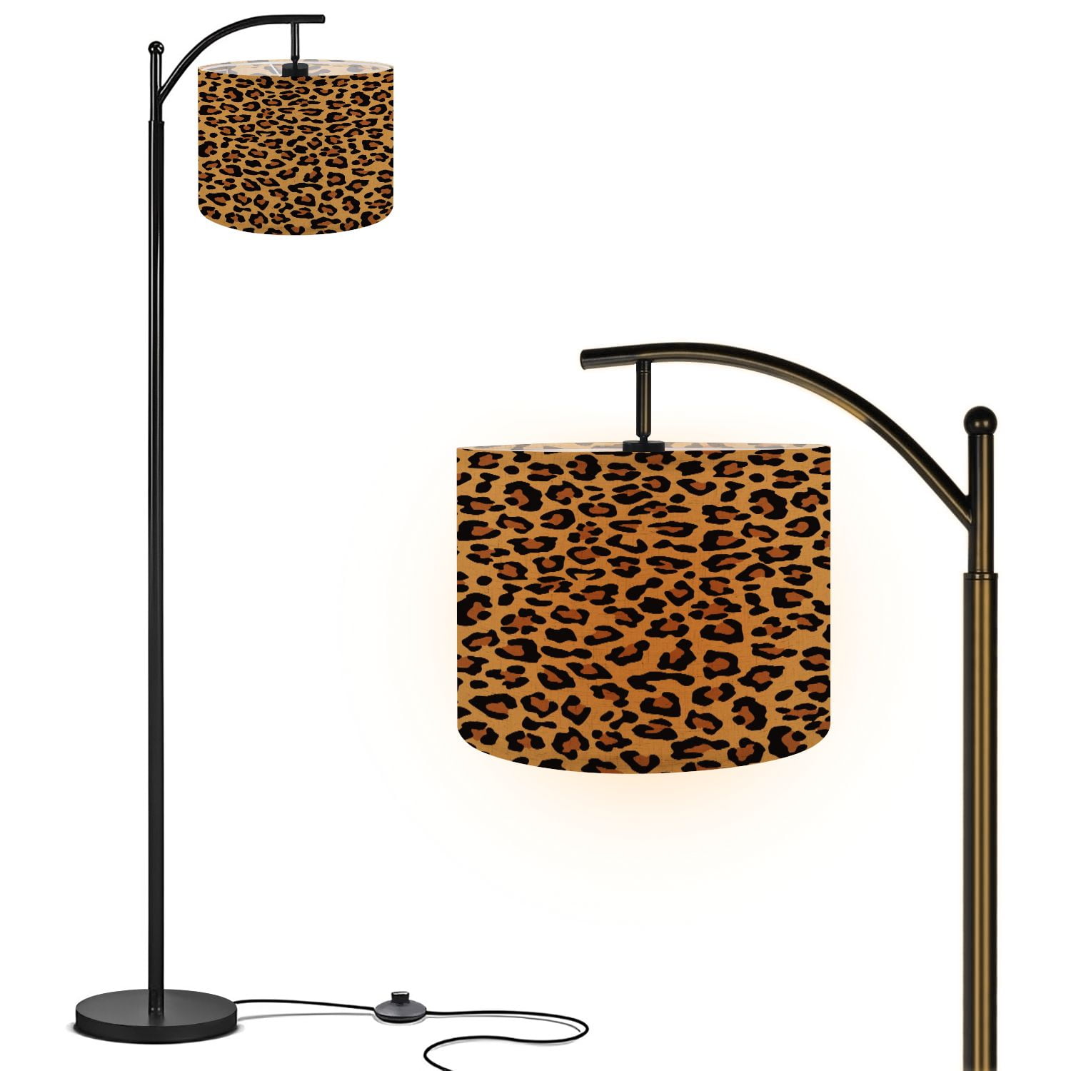 Arc Floor Lamps leopard pattern seamless classic print skin Modern LED ...