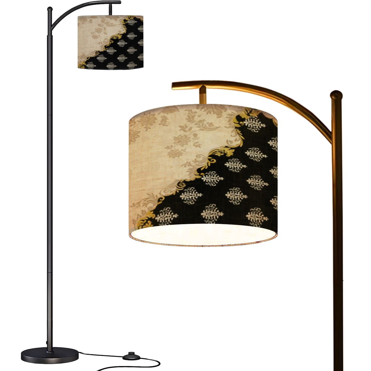 Arc Floor Lamps motifs front And Back Ornaments Handmade art Border ...