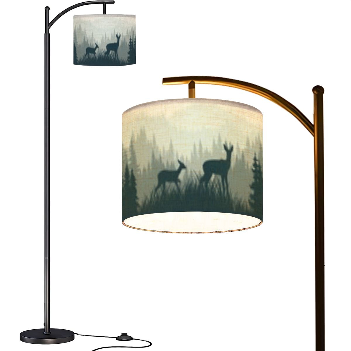 Arc Floor Lamps mountains forest texture seamless pattern Roe Modern ...