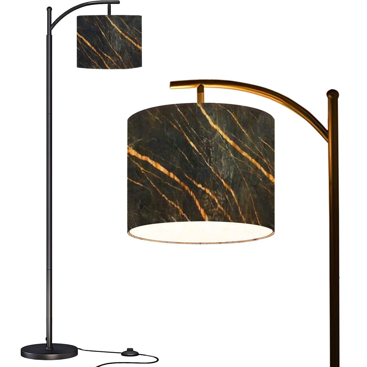 Arc Floor Lamps natural texture golden veins natural pattern for ...
