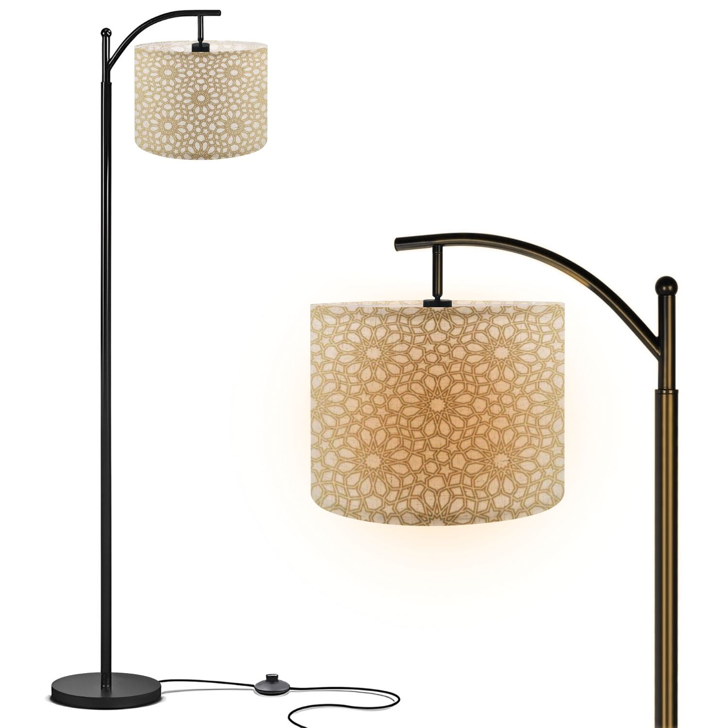 Arc Floor Lamps pattern Repeating gold Repeated golden motif for prints ...