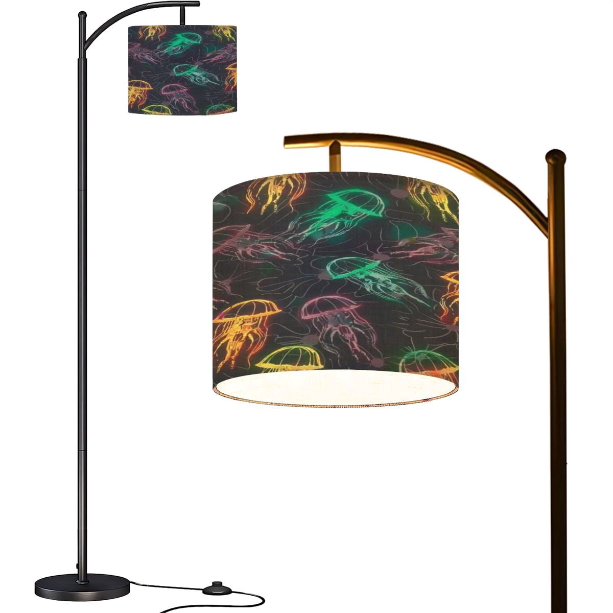 Arc Floor Lamps seamless underwater world jellyfish bright childrens ...