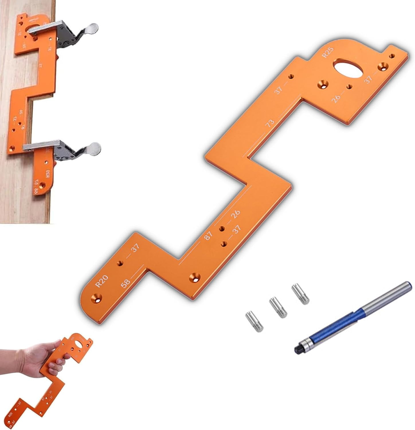 Arc Grooving Auxiliary Tool,Portable Wood Grooving Guide,Handle-free ...