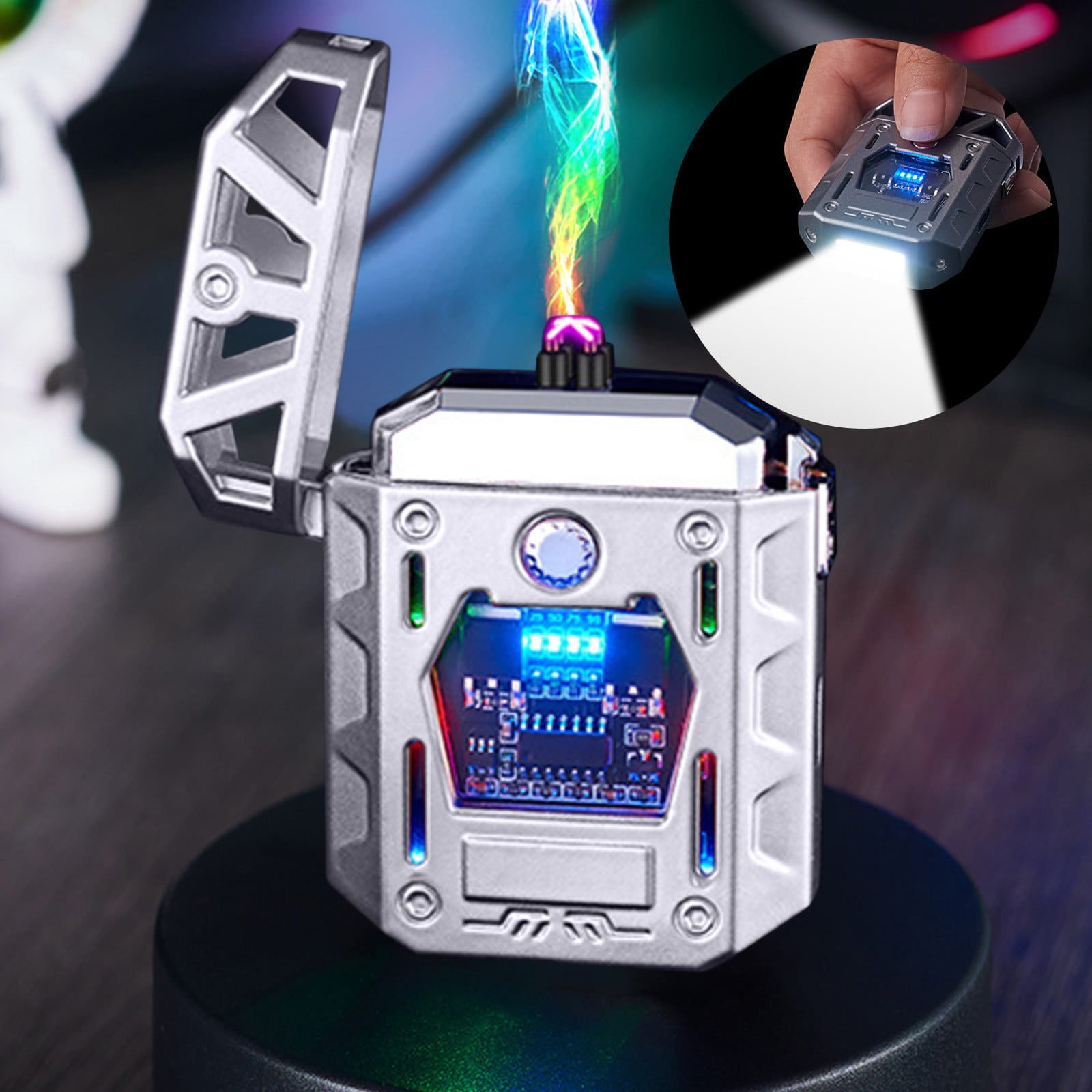 Arc Lighter, Outdoor Dual Plasma Arc Lighter, USB Rechargeable ...