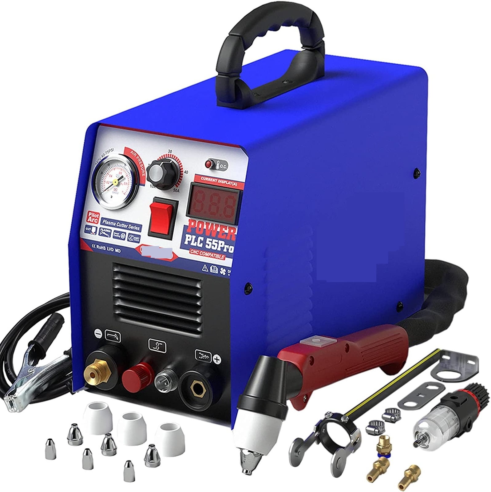 Arc Plasma Cutter IGBT Single Phase CNC Plasma Cutting Machine PLC55PRO ...