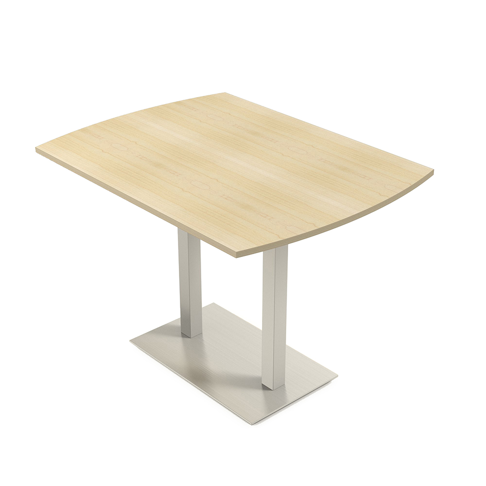 Arc Rectangle Bistro Height Meeting Table Double Metal Base 46x72 Bar ...