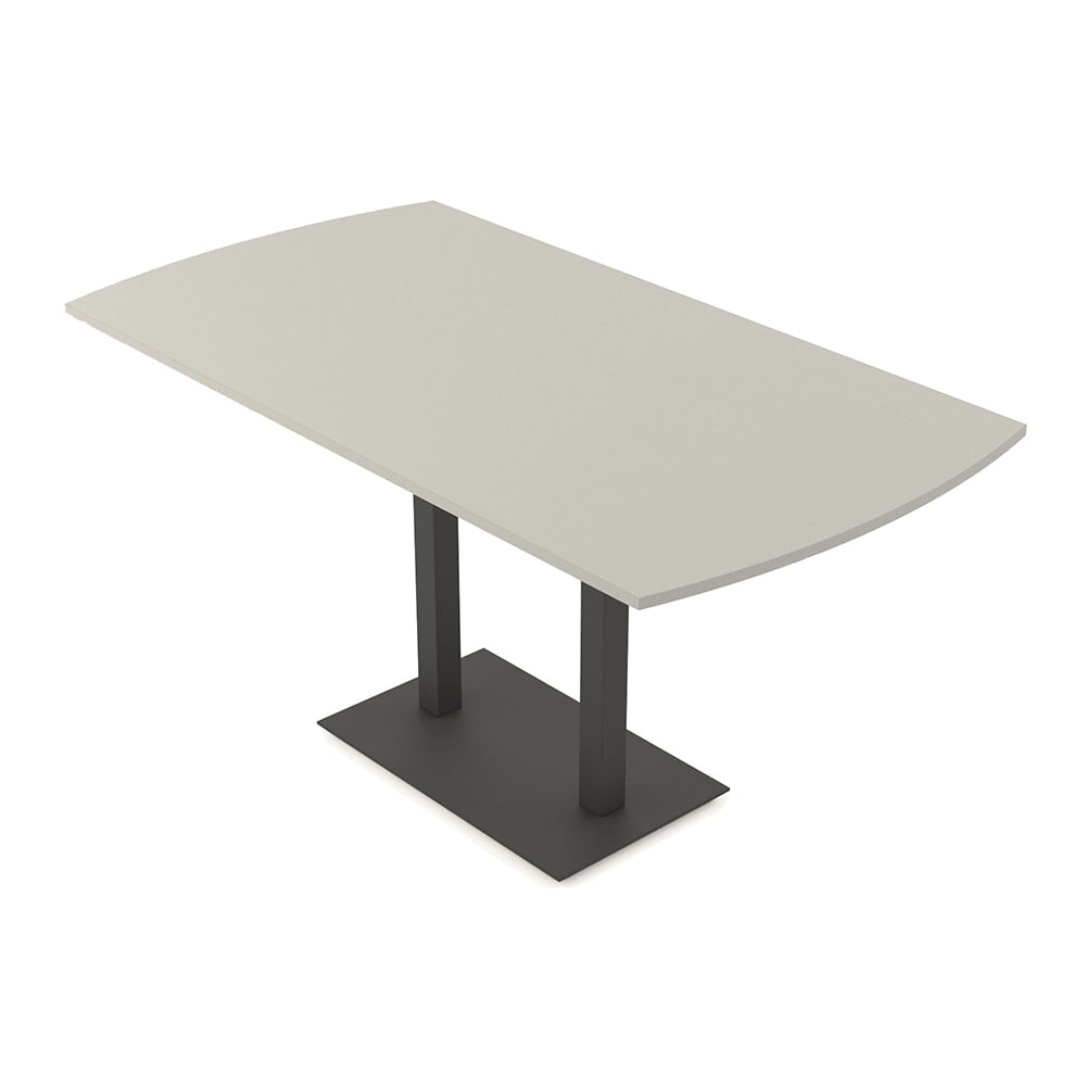 Arc Rectangle Bistro Height Meeting Table Double Metal Base 46x84 Bar ...