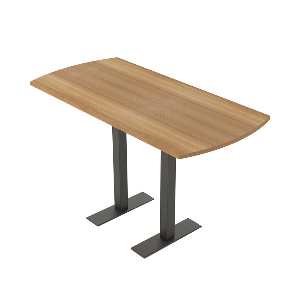Arc Rectangle Bistro Height Meeting Table T-Shaped Metal Base 34x70 Bar ...