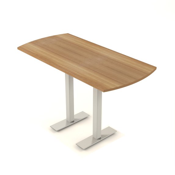 Arc Rectangle Bistro Height Meeting Table T-Shaped Metal Base 34x70 Bar ...