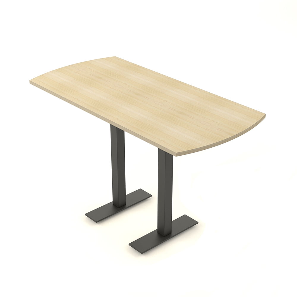 Arc Rectangle Bistro Height Meeting Table T-Shaped Metal Base 34x70 Bar ...