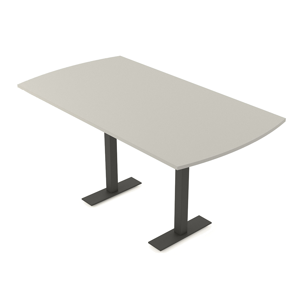 Arc Rectangle Bistro Height Meeting Table T-Shaped Metal Base 46x84 Bar ...