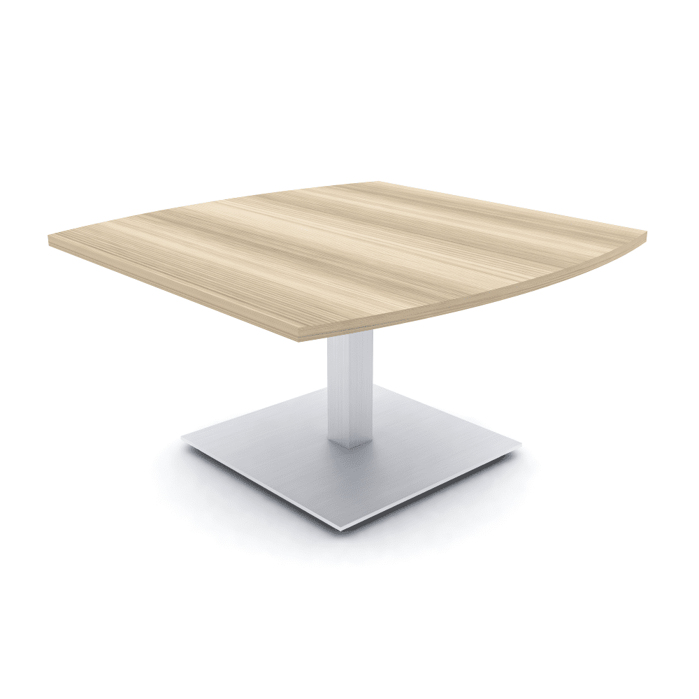 Arc Rectangle Shaped Office Coffee Table With Square Metal Base 42x42 - Walmart.com