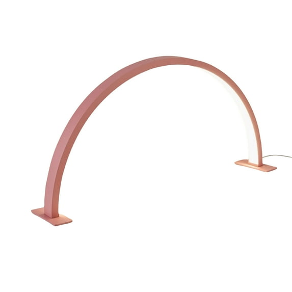 Arc Shaped Half Moon Lamp - Pink Led Desk Lamp With Stable Base, Soft ...